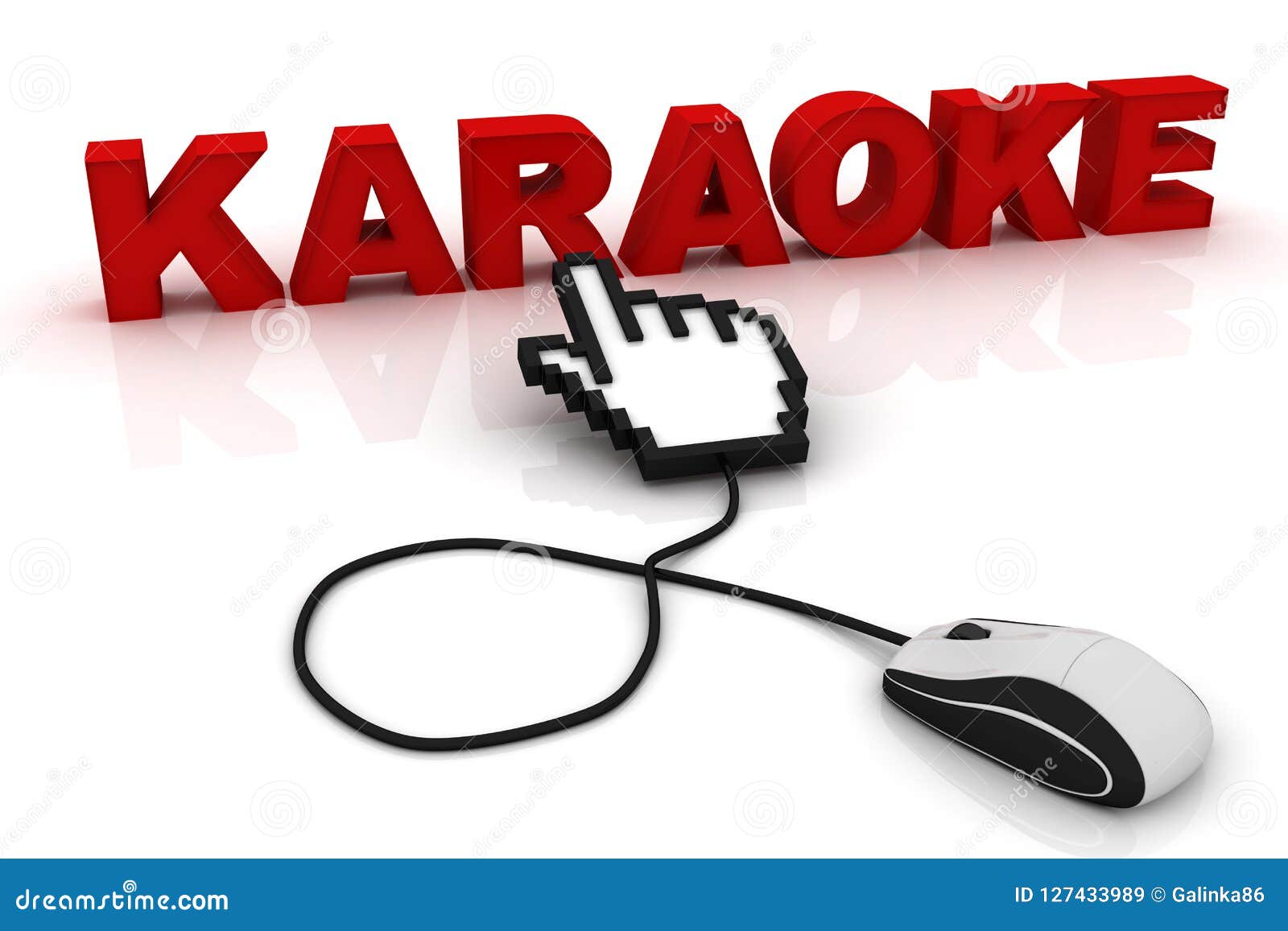 Computer Mouse and the Word Karaoke Stock Illustration - Illustration ...
