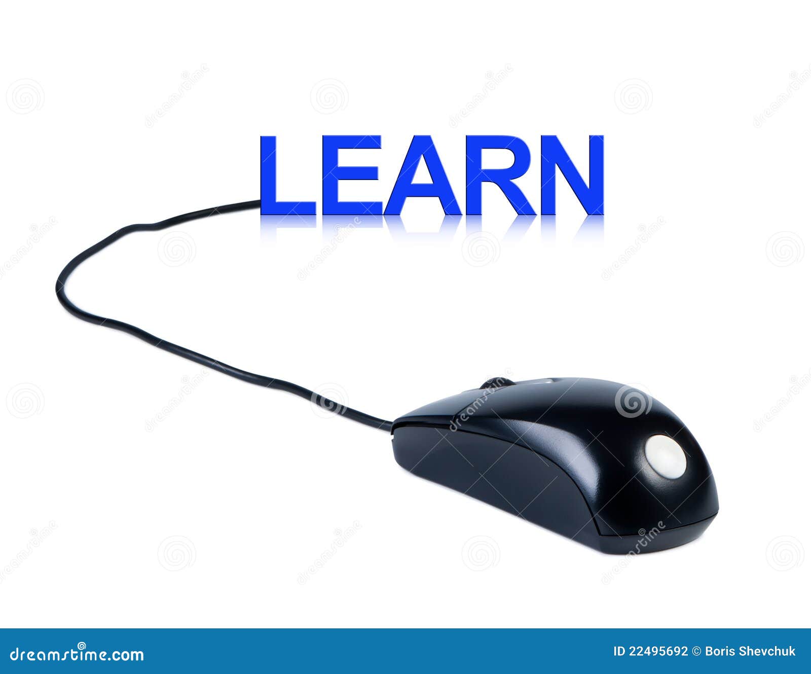 Computer Mouse and Word Learn. Stock Photo - Image of concept ...