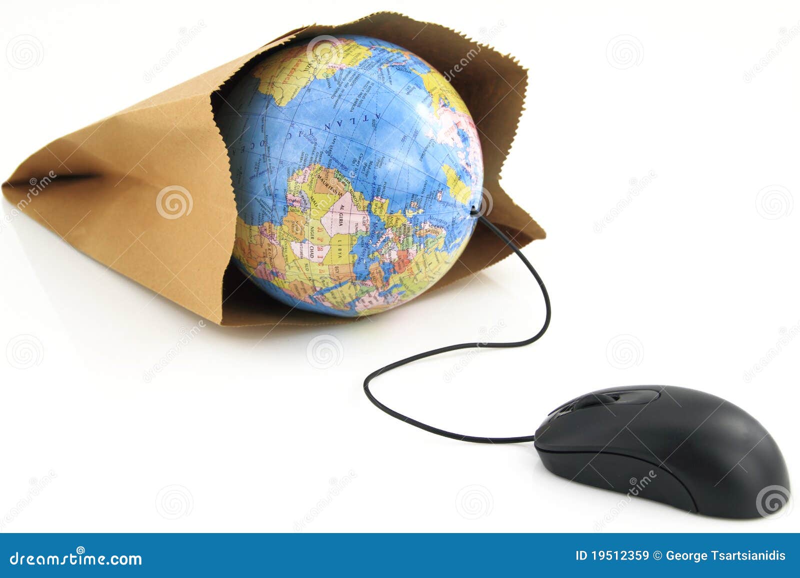 Mouse On World Map Stock Photography | CartoonDealer.com #8401934