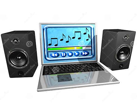 Computer music stock illustration. Illustration of home - 5848648