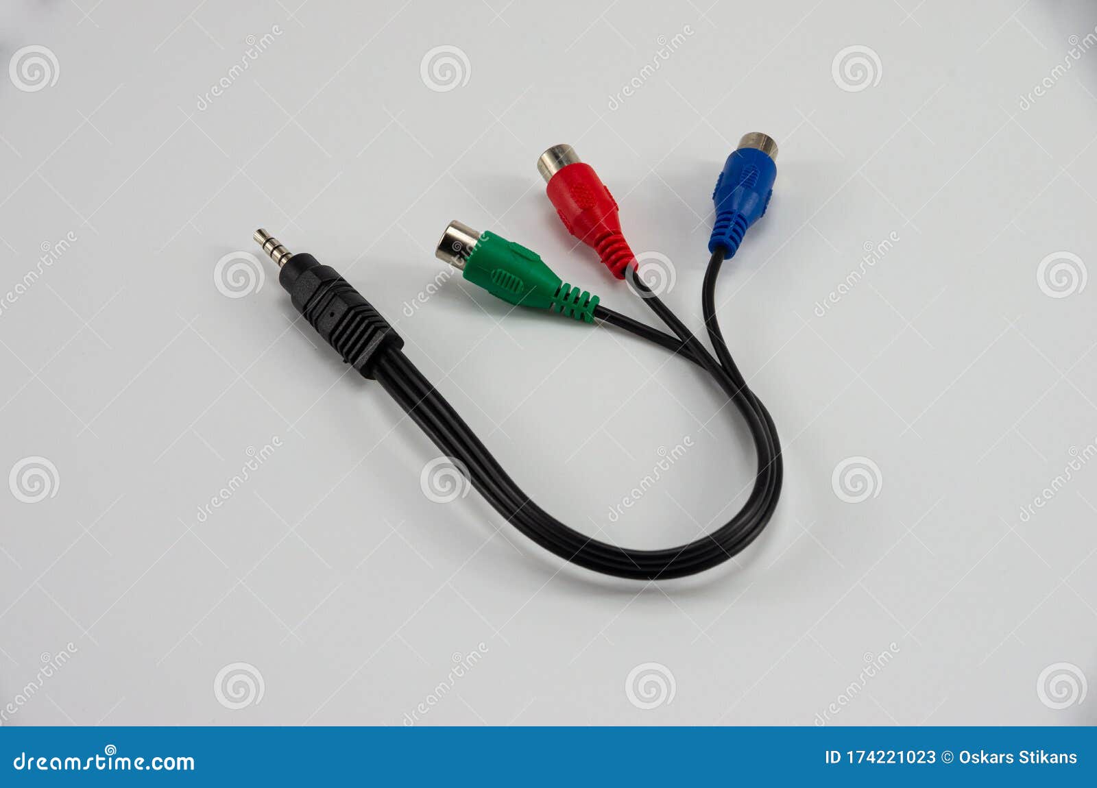 Computer and Music Cable for Input and Output Stock Image - Image of ...