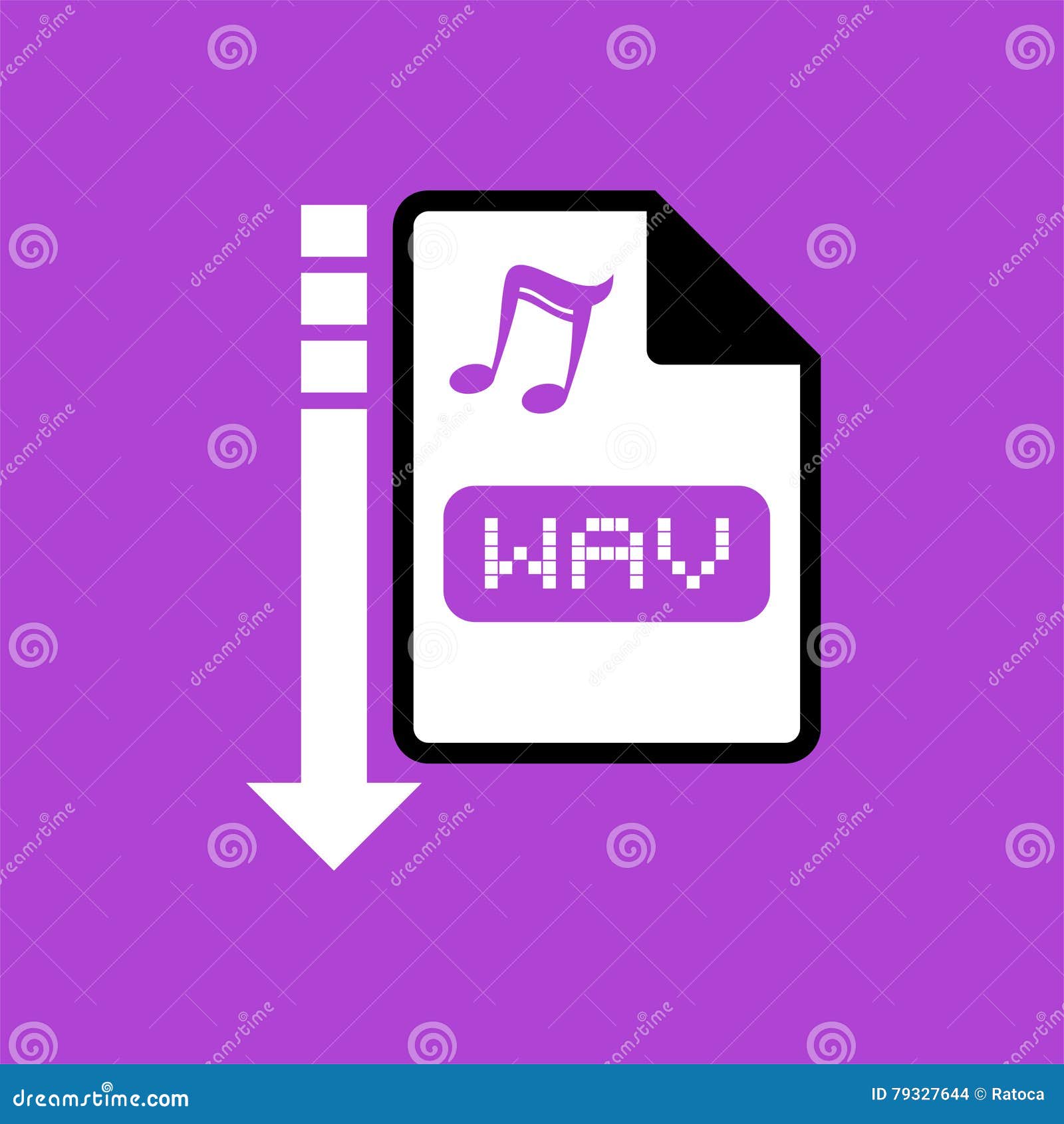 Computer music file icon stock vector. Illustration of sign - 79327644