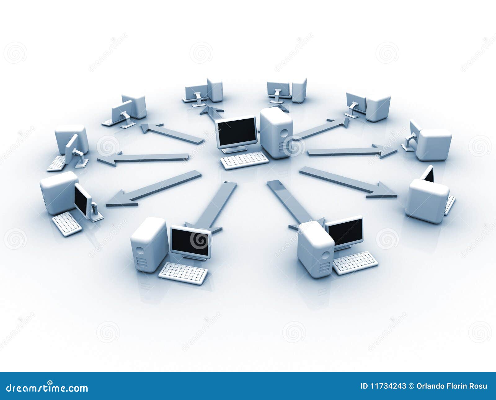 Computer network stock illustration. Illustration of circle - 11734243