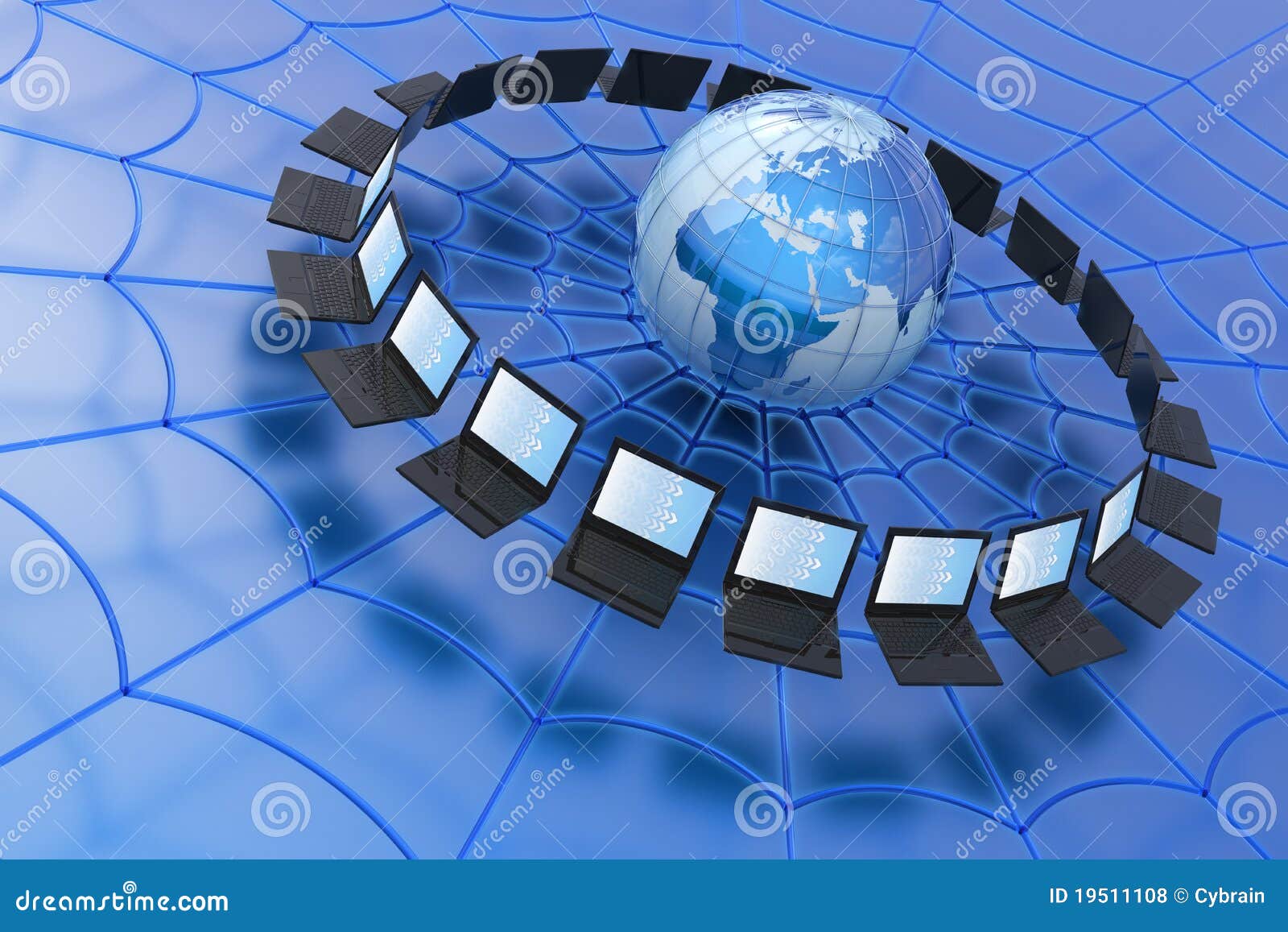 Computer network stock illustration. Illustration of business - 19511108