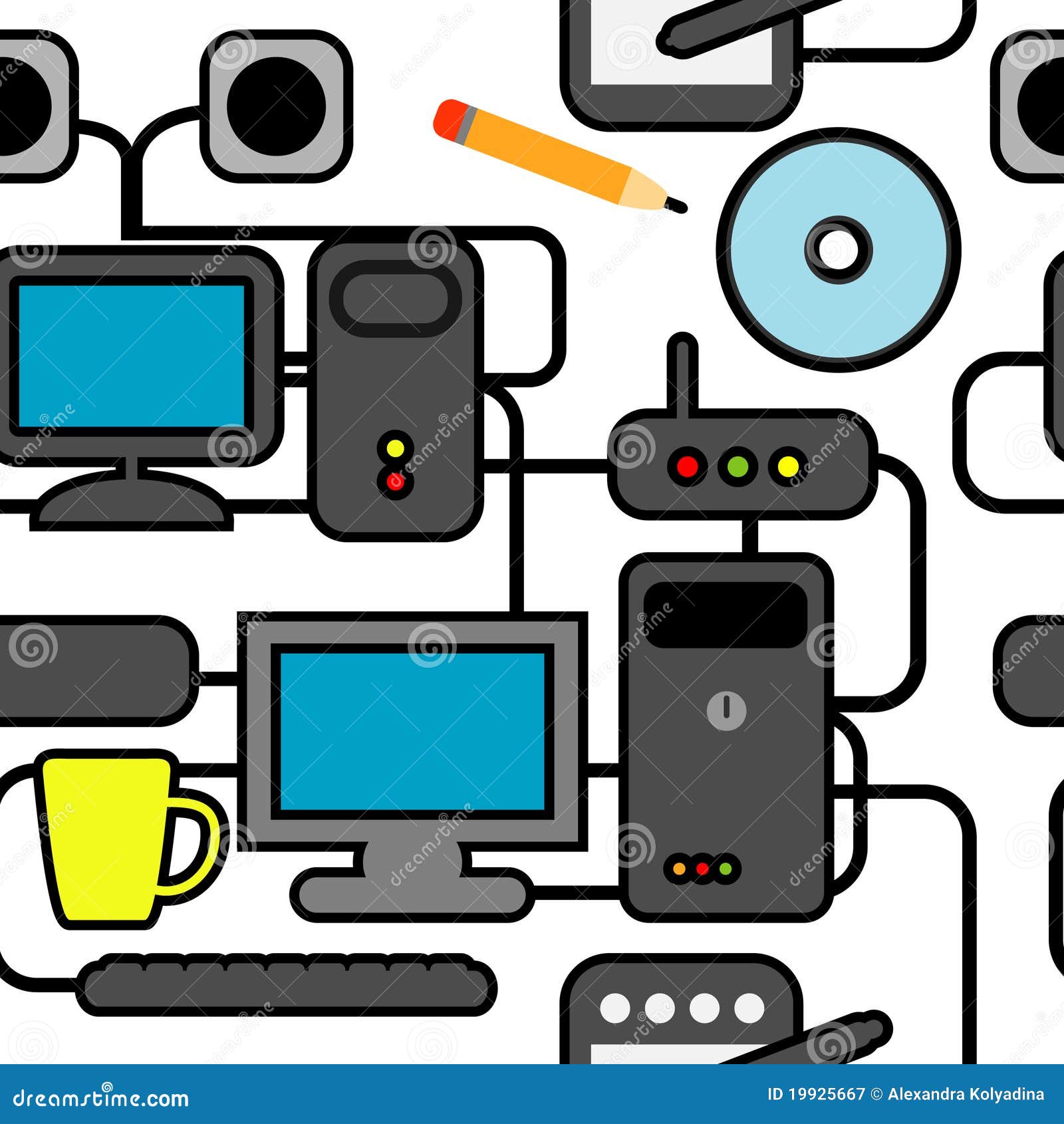 Computer Network stock vector. Illustration of internet - 19925667