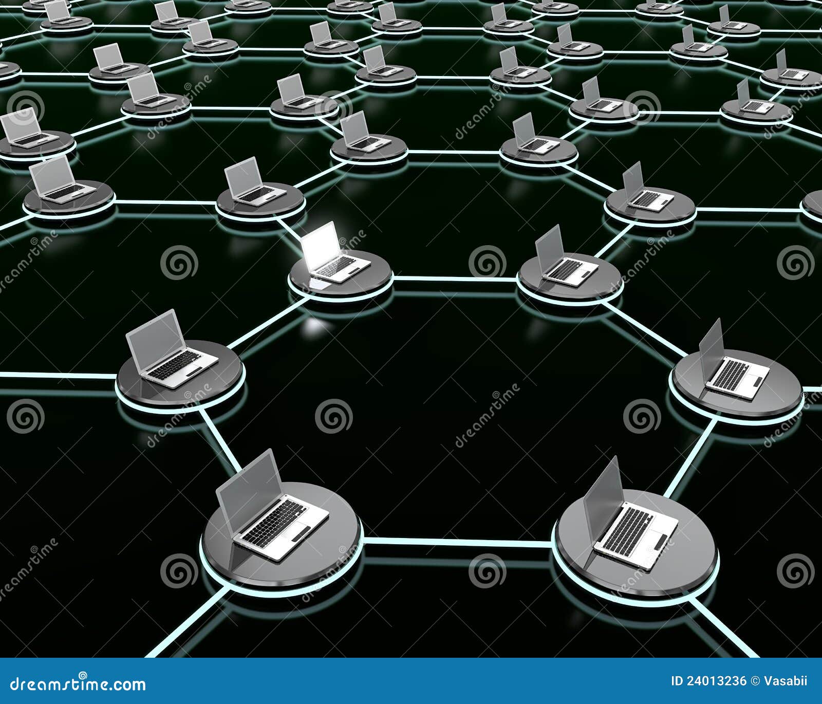 Computer network. stock illustration. Illustration of modern - 24013236