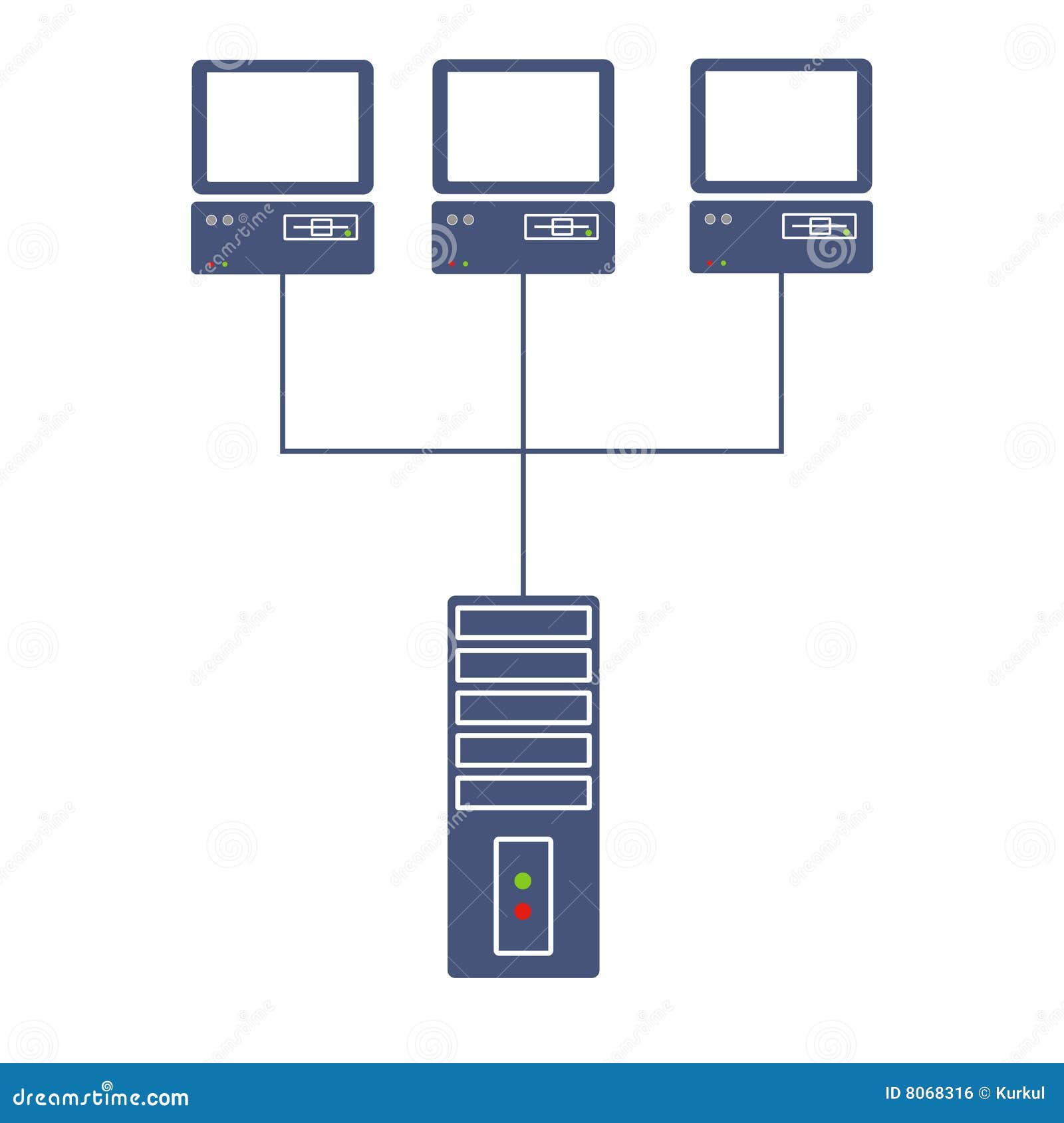 Computer network stock illustration. Illustration of group - 8068316