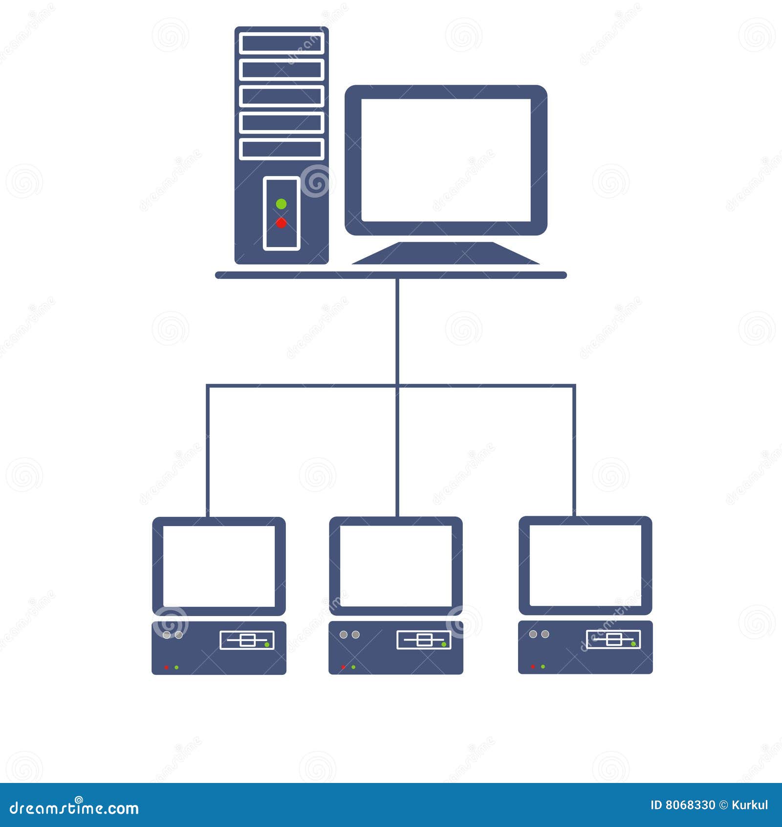Computer network stock illustration. Illustration of equipment - 8068330
