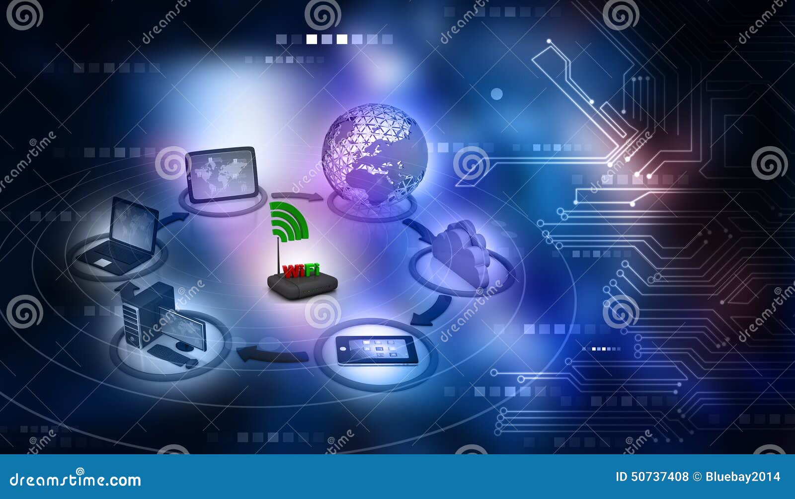 Computer network stock illustration. Illustration of equipment - 50737408