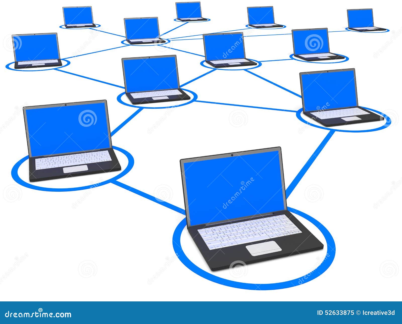 Computer network. stock illustration. Illustration of network - 52633875