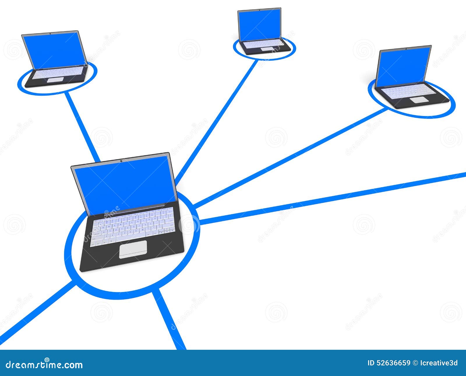 Computer network. stock illustration. Illustration of render - 52636659