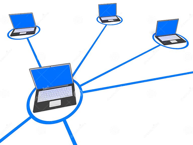 Computer network. stock illustration. Illustration of render - 52636659