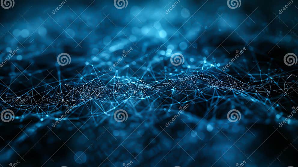 Computer Network: Abstract Image of Connection and Data Exchange ...