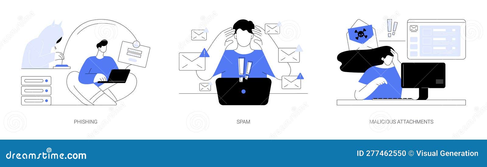 Computer Network Attack Abstract Concept Vector Illustrations. Stock ...