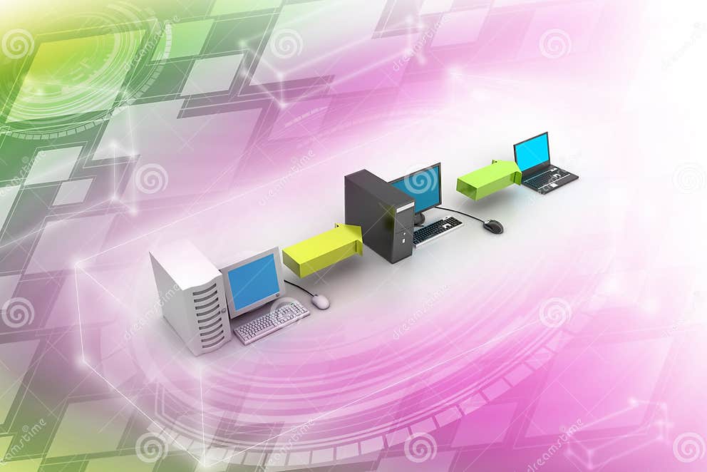 Computer Network stock illustration. Illustration of service - 37261288