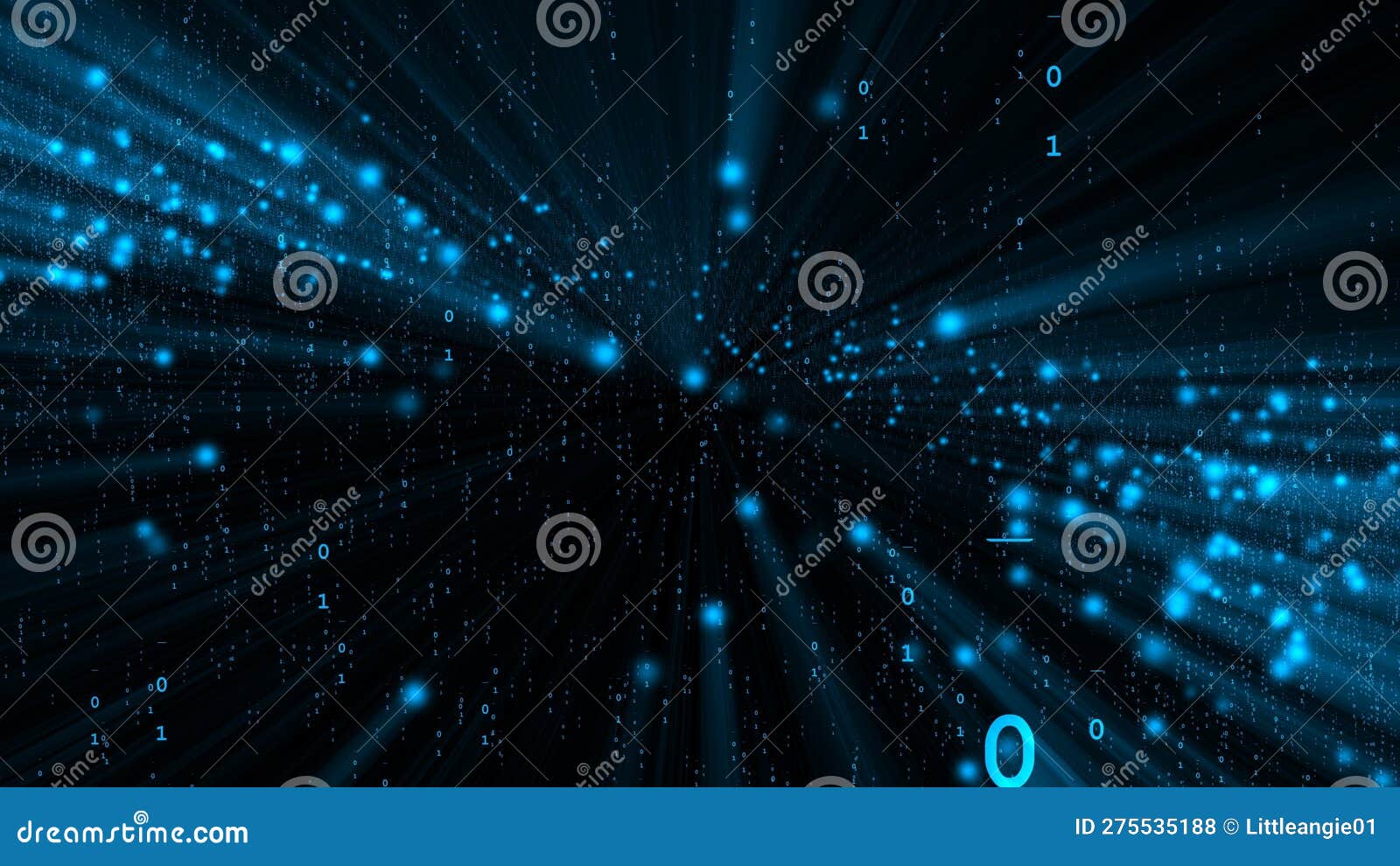 Computer Network Binary Data Fiber in Cyberspace Abstract Concept Stock ...