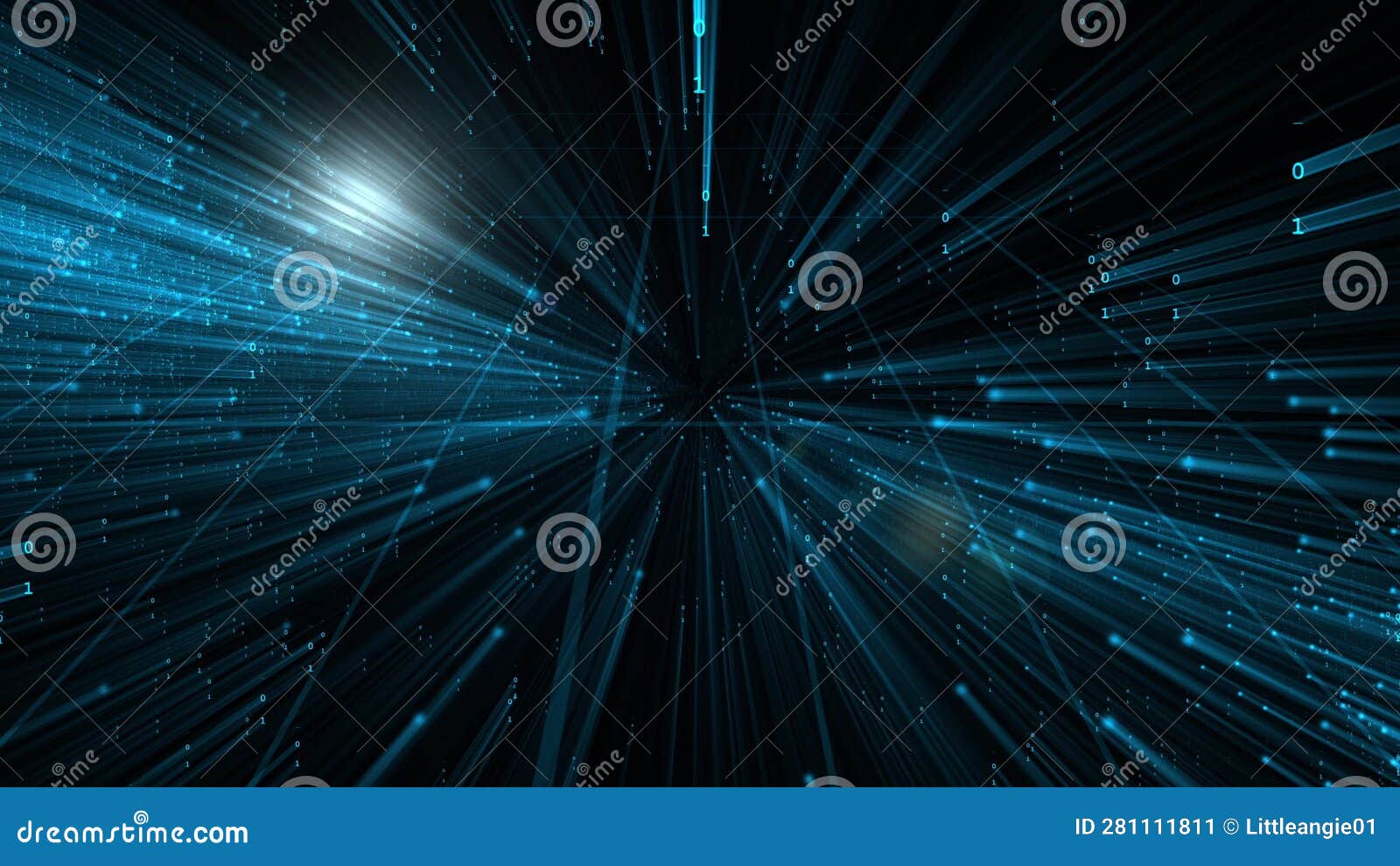 Computer Network Binary Data Matrix in High Speed Vortex Stock Video ...