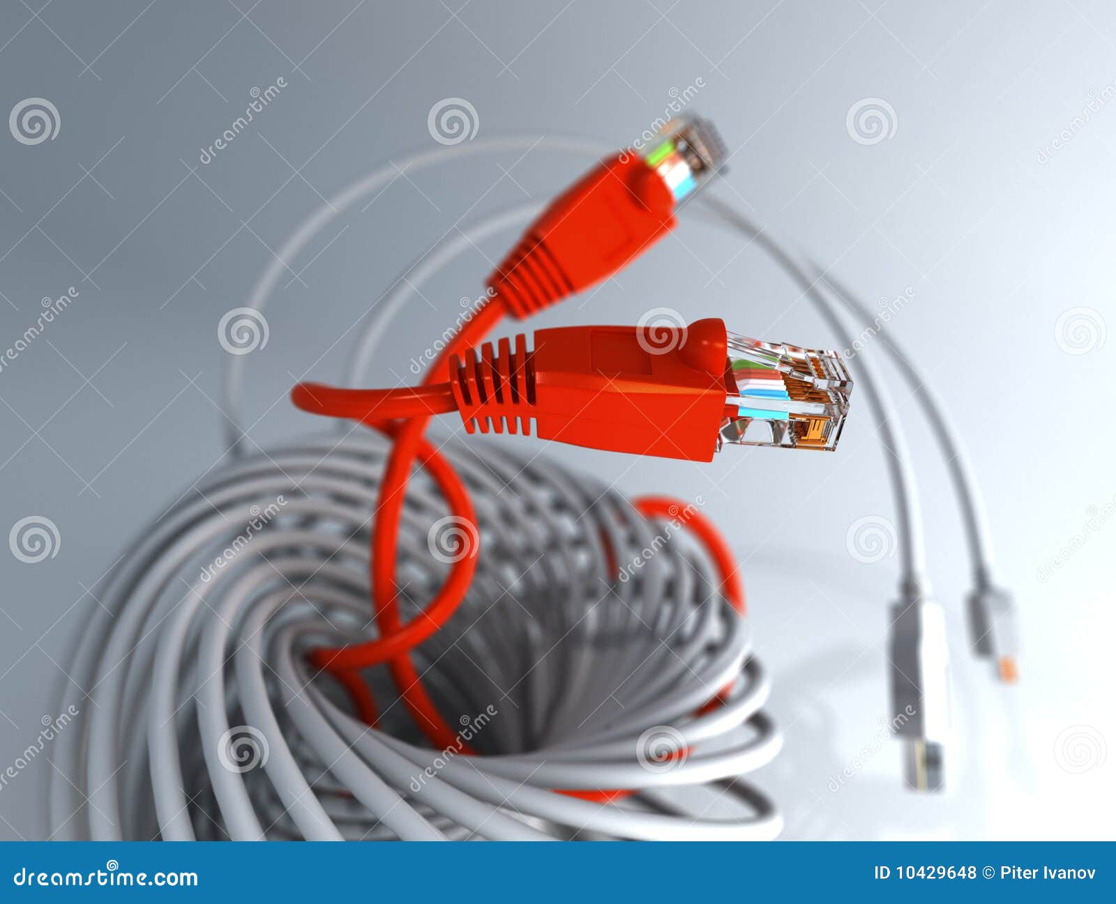 Computer Network Cable stock illustration. Illustration of carrier ...