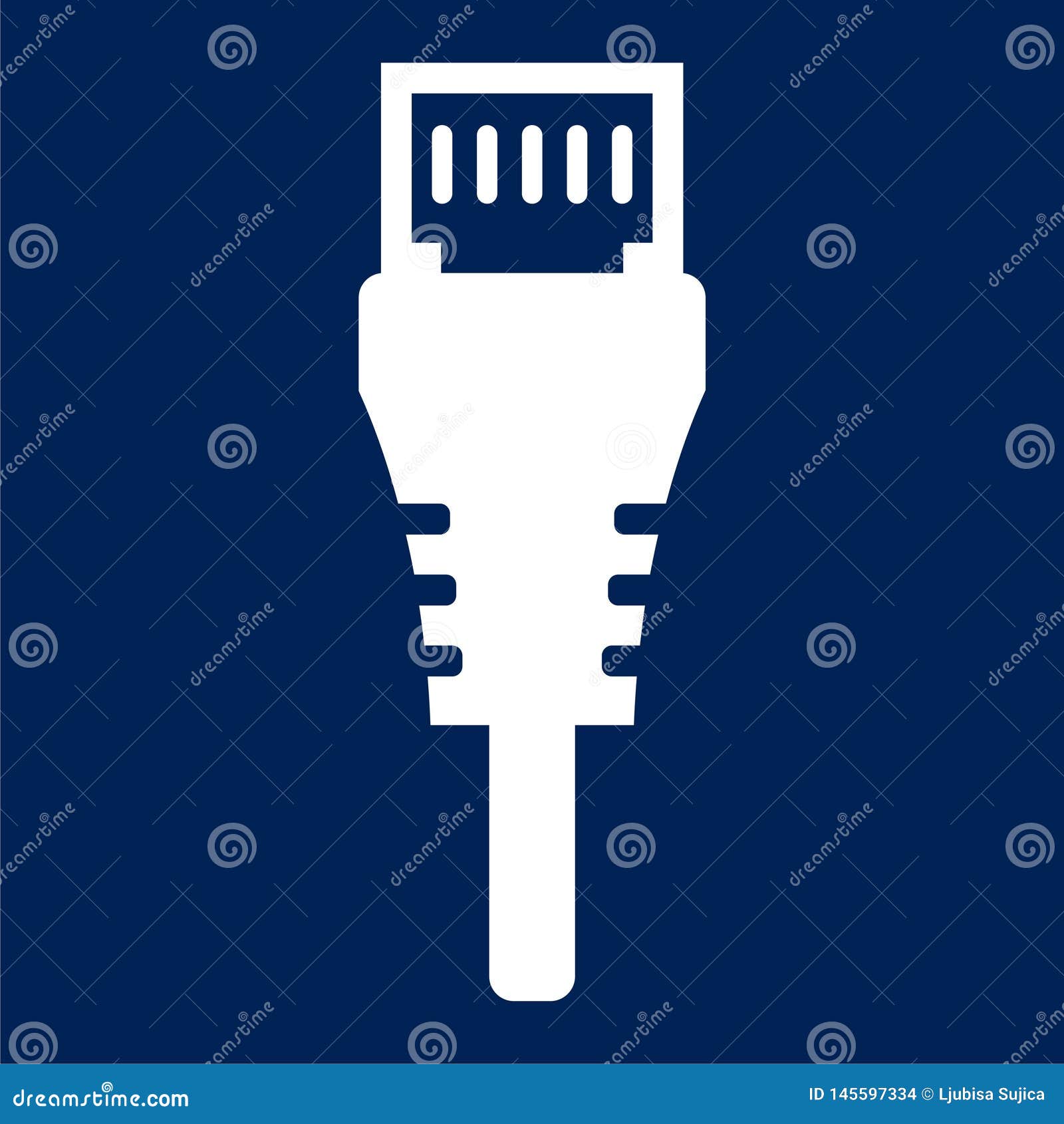 Computer Network Cable - Illustration Stock Vector - Illustration of ...