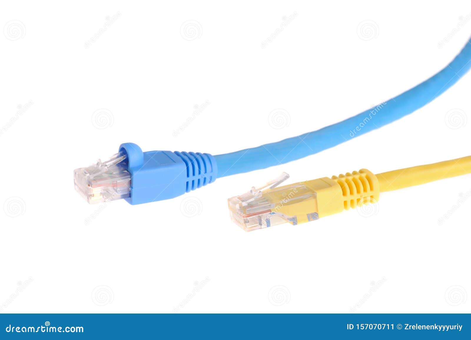 Computer Network Cables Isolated on White Background Stock Image ...