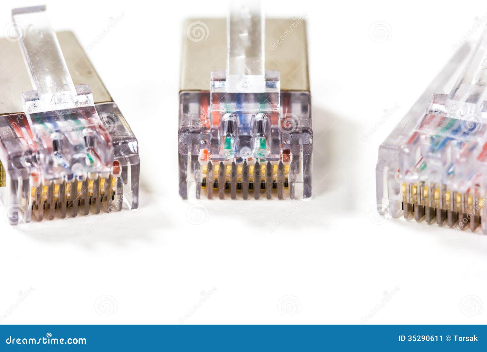 Computer Network Cables Isolated Stock Image - Image of macro, color ...
