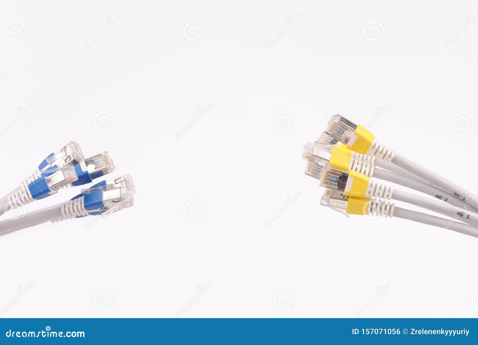 Computer Network Cables Over Grey Background Stock Photo - Image of ...