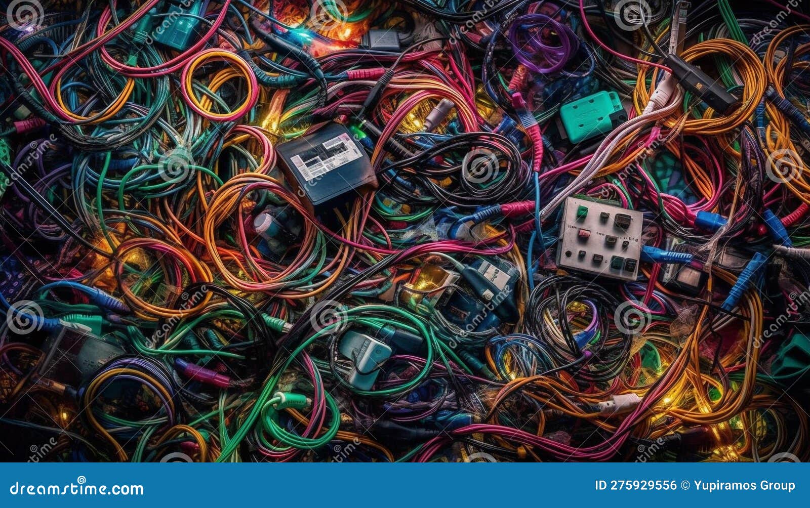 Computer Network Chaos, Wi with Creativity Generated by AI Stock Photo ...