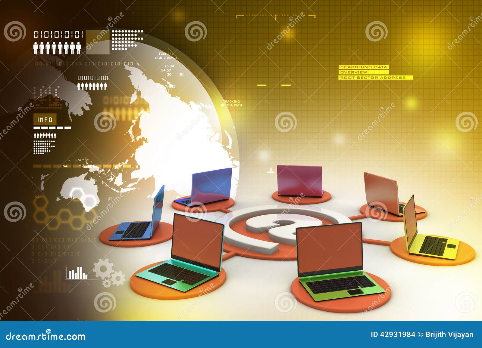 Computer network stock illustration. Illustration of data - 42931984