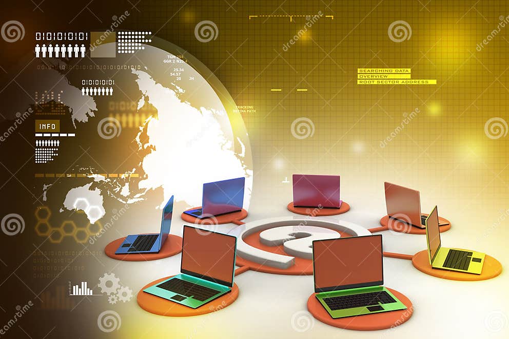 Computer network stock illustration. Illustration of data - 42931984