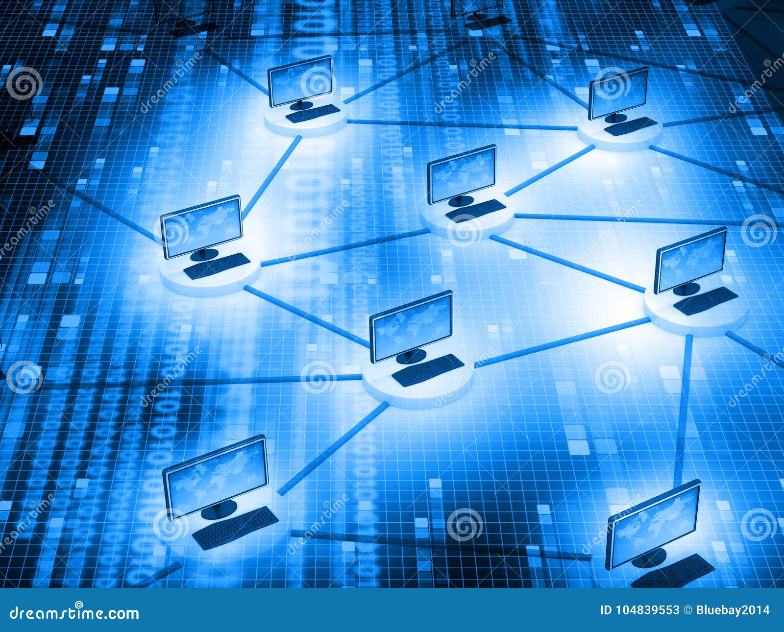 Computer network stock illustration. Illustration of information ...