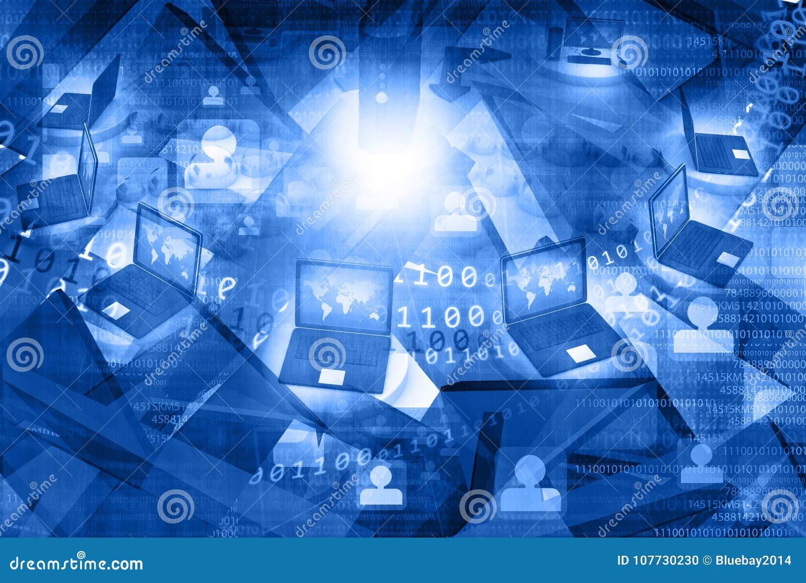 Computer network stock illustration. Illustration of hardware - 107730230