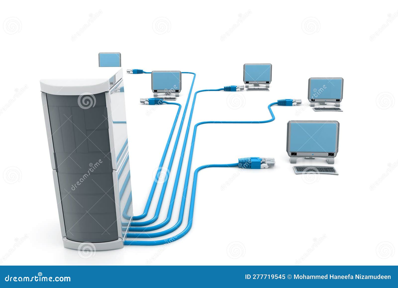 Computer network stock illustration. Illustration of downloading ...