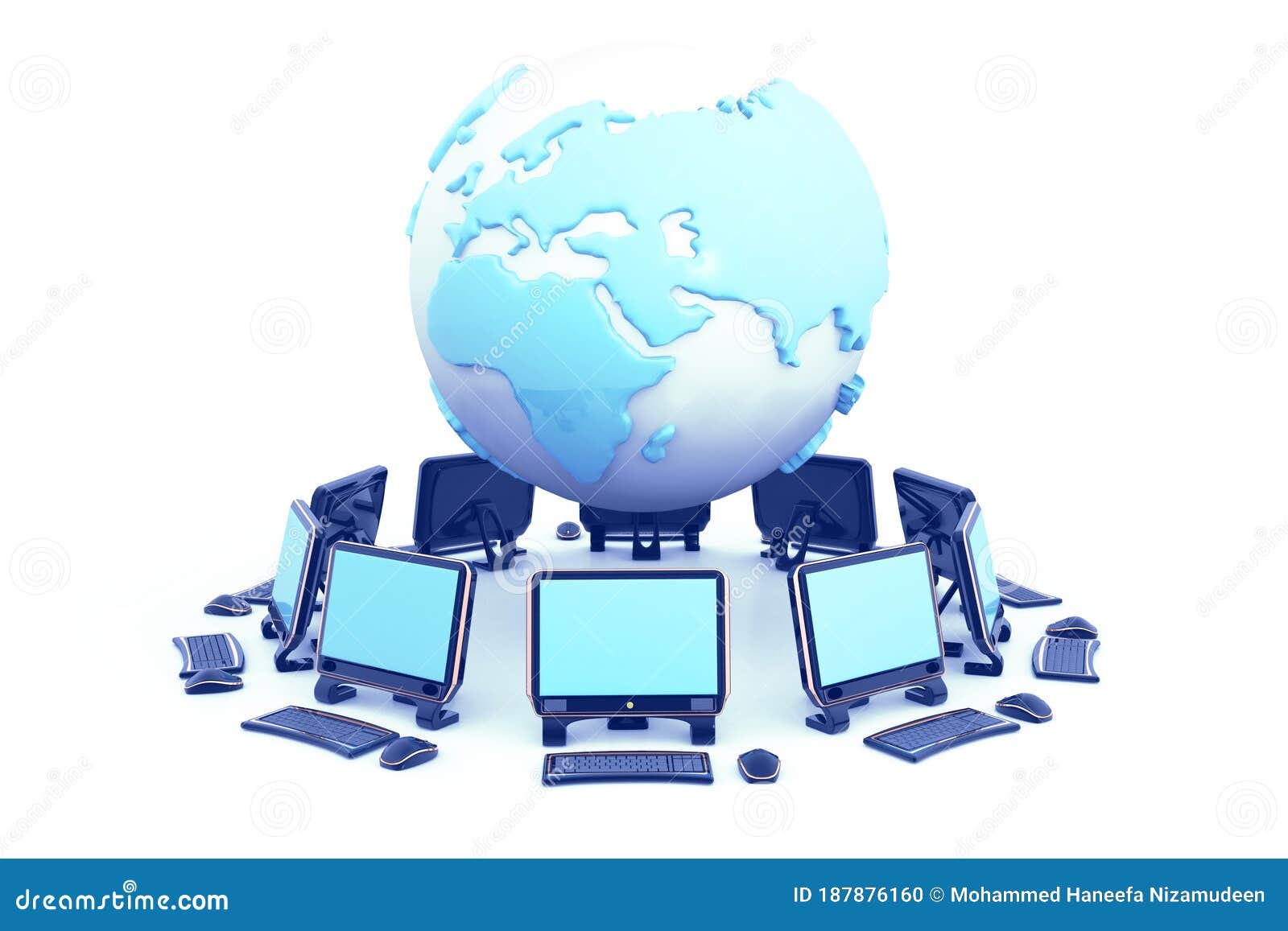 Computer network stock illustration. Illustration of communication ...