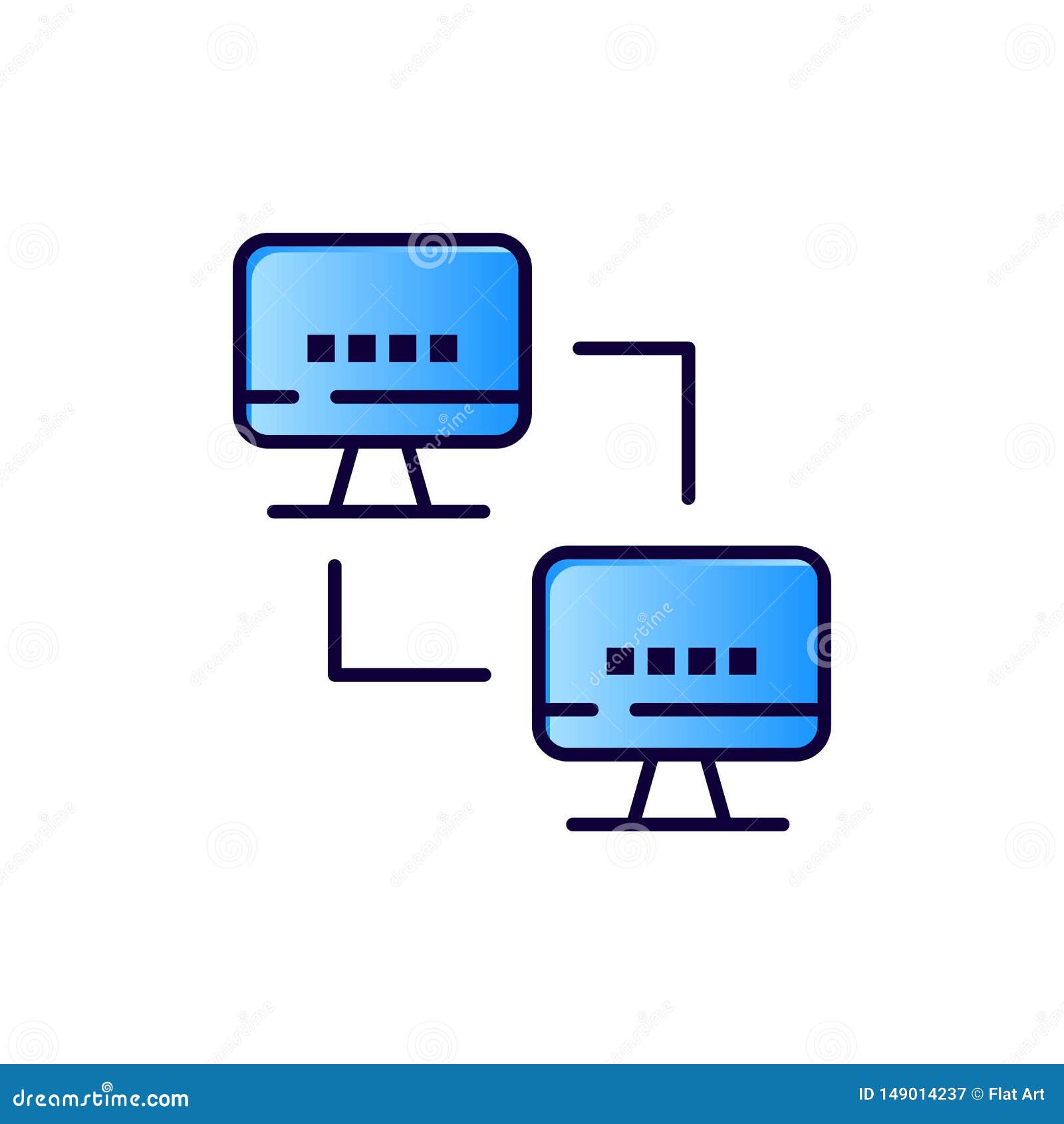 Computer, Network, Computing, Computers Flat Color Icon. Vector Icon ...