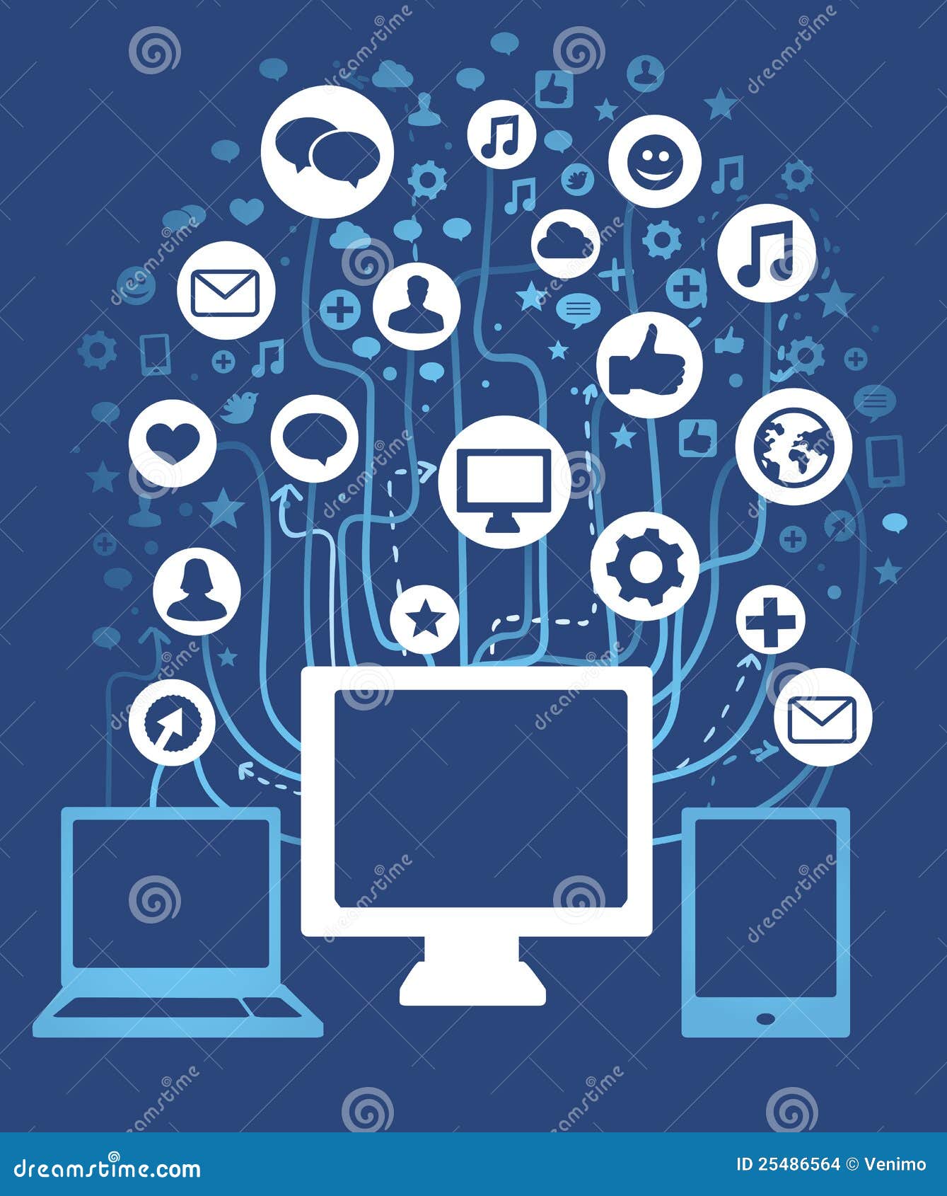 Computer network concept editorial stock image. Illustration of blue ...