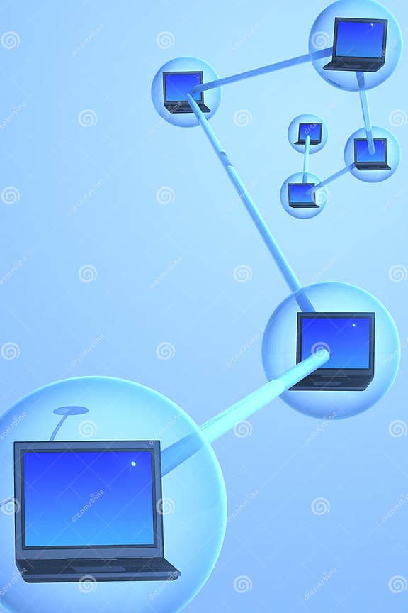 Computer network concept stock illustration. Illustration of media ...