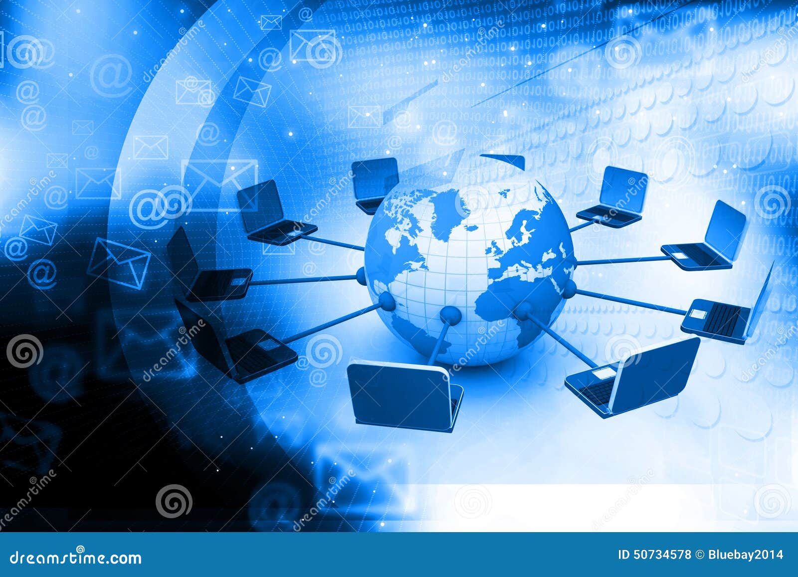 Computer network concept stock illustration. Illustration of commerce ...