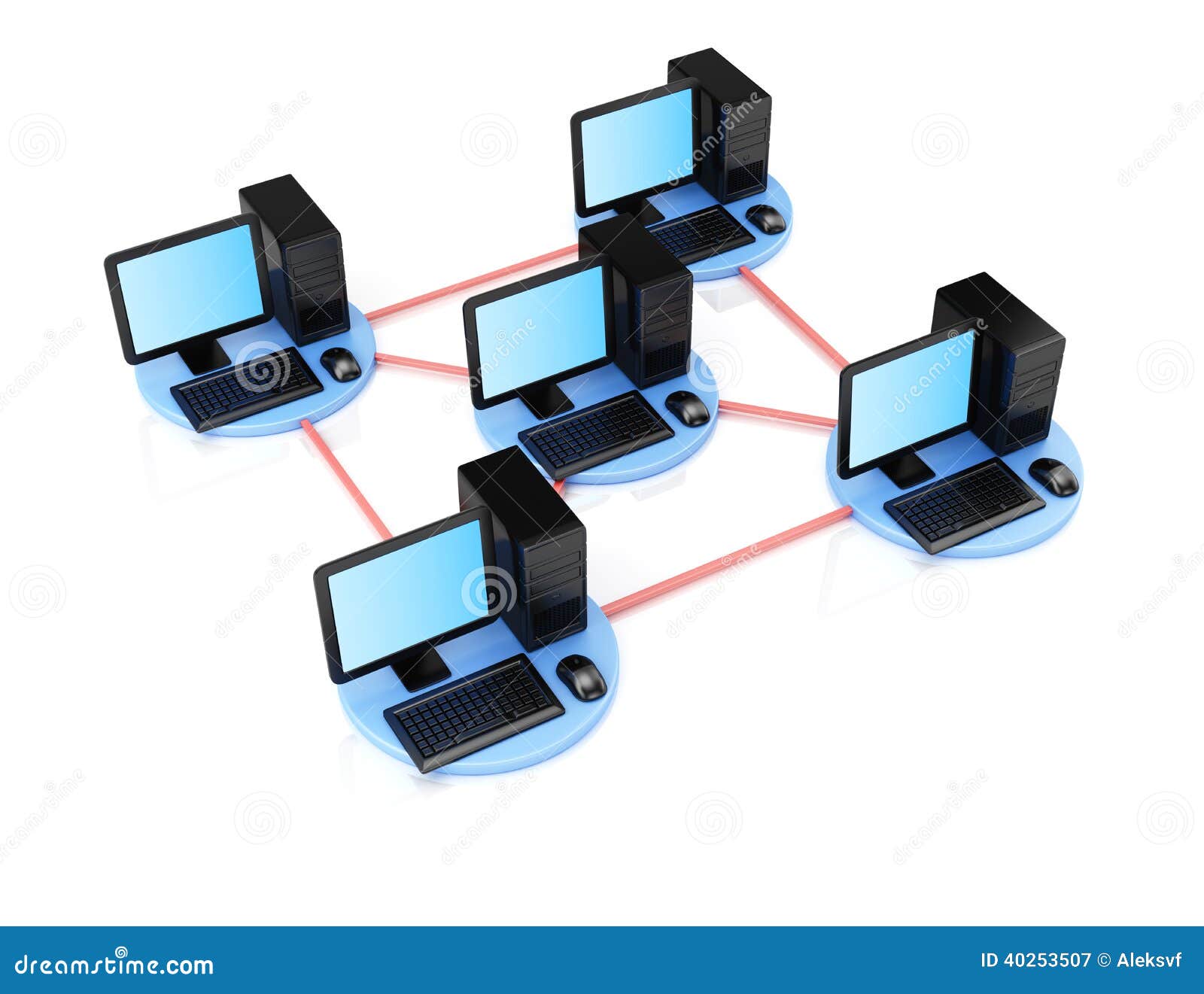 Computer network stock illustration. Illustration of rendering - 40253507