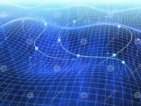 The Computer Network Connected Stock Illustration - Illustration of ...