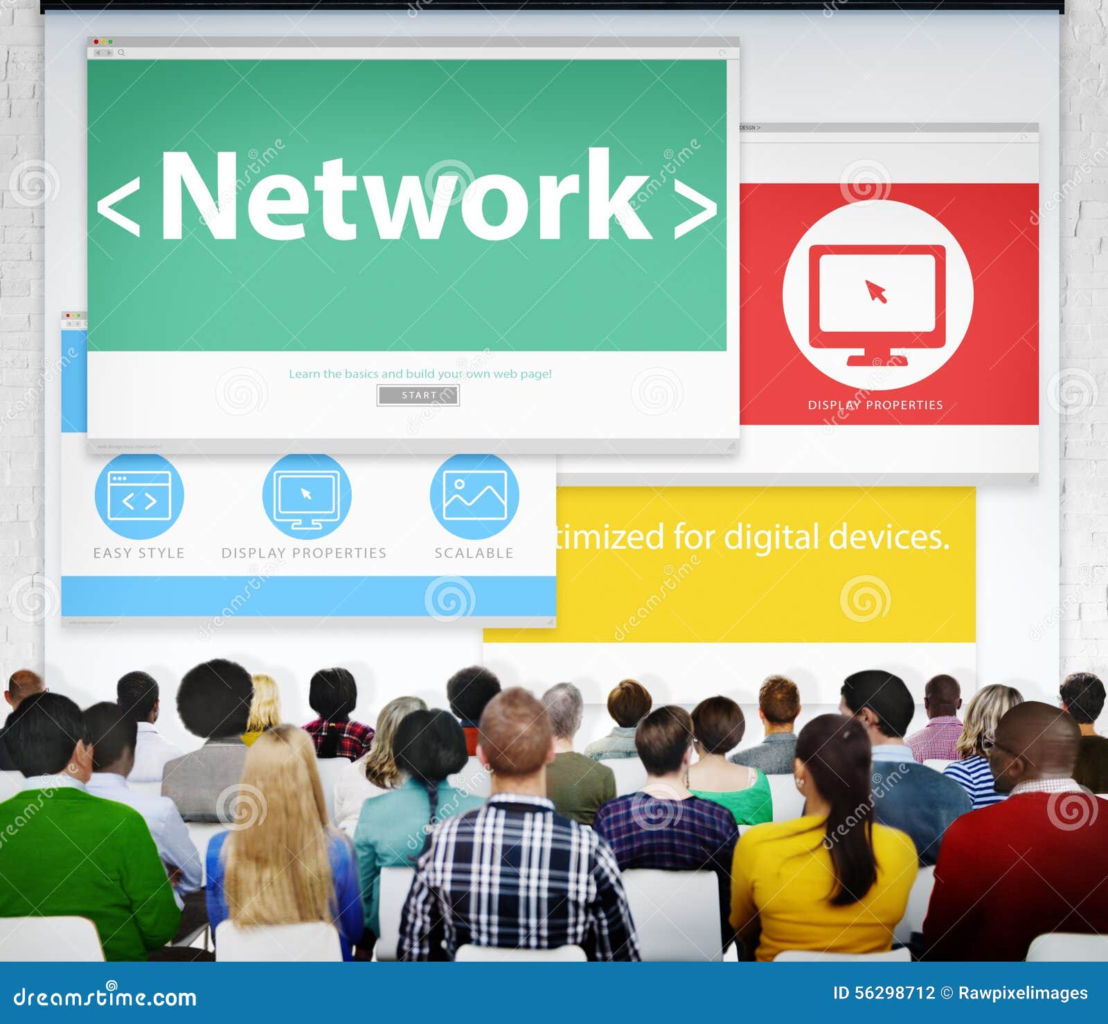 Computer Network Connecting Seminar Learning Audience Web Concept Stock ...