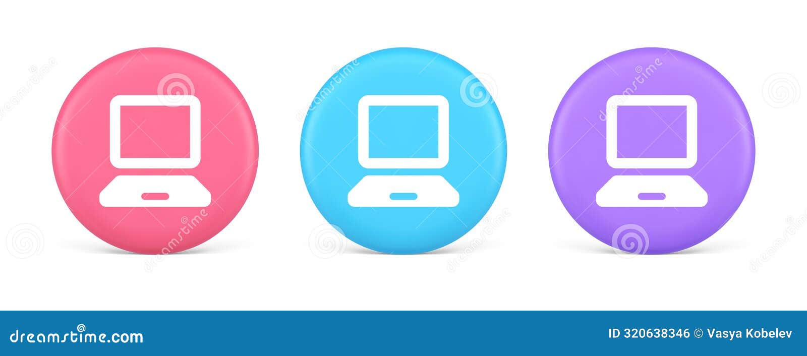 Computer Network Connection Button Digital Information Browsing 3d ...