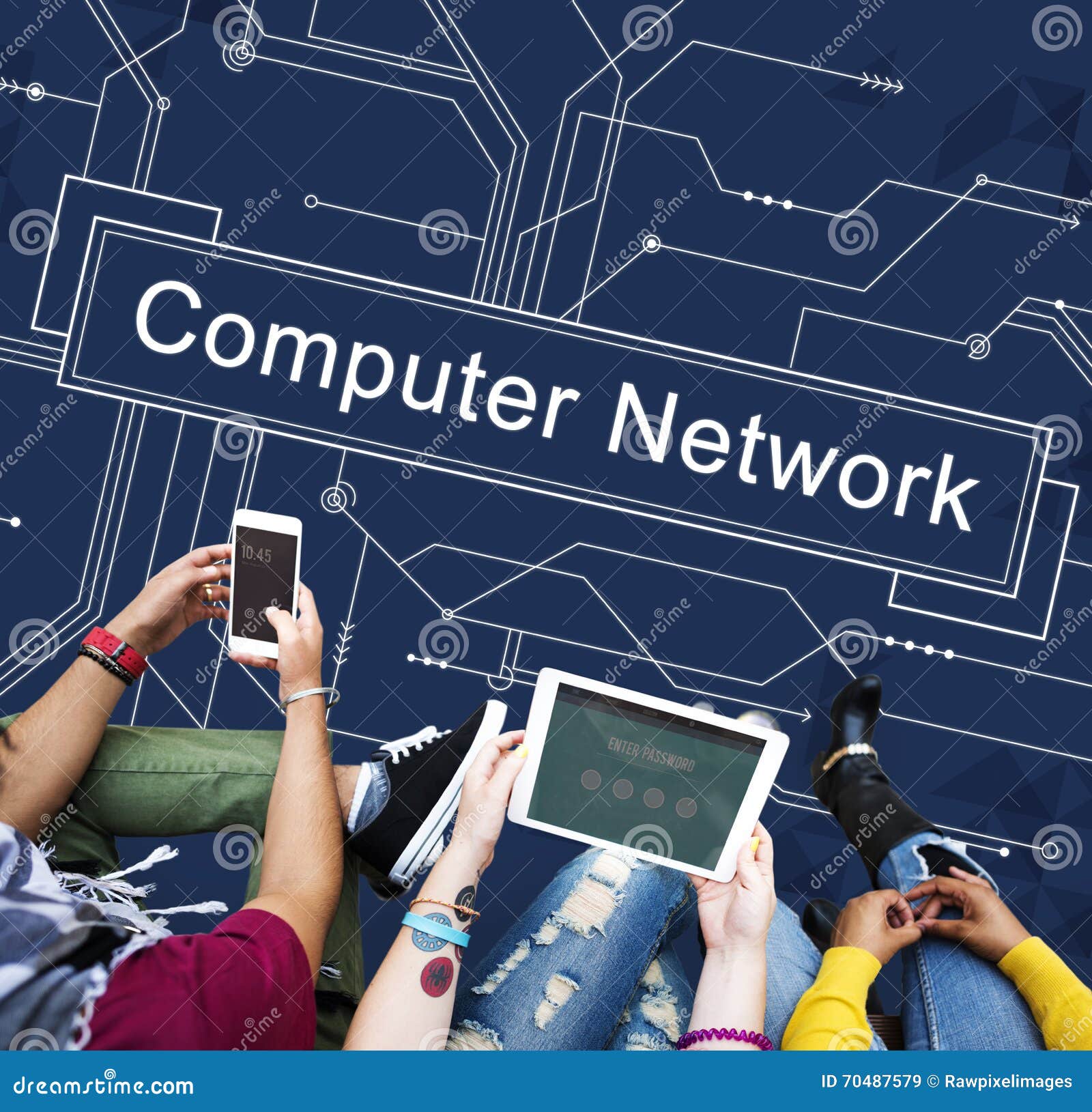 Computer Network Connection Server Ethernet Concept Stock Image - Image ...