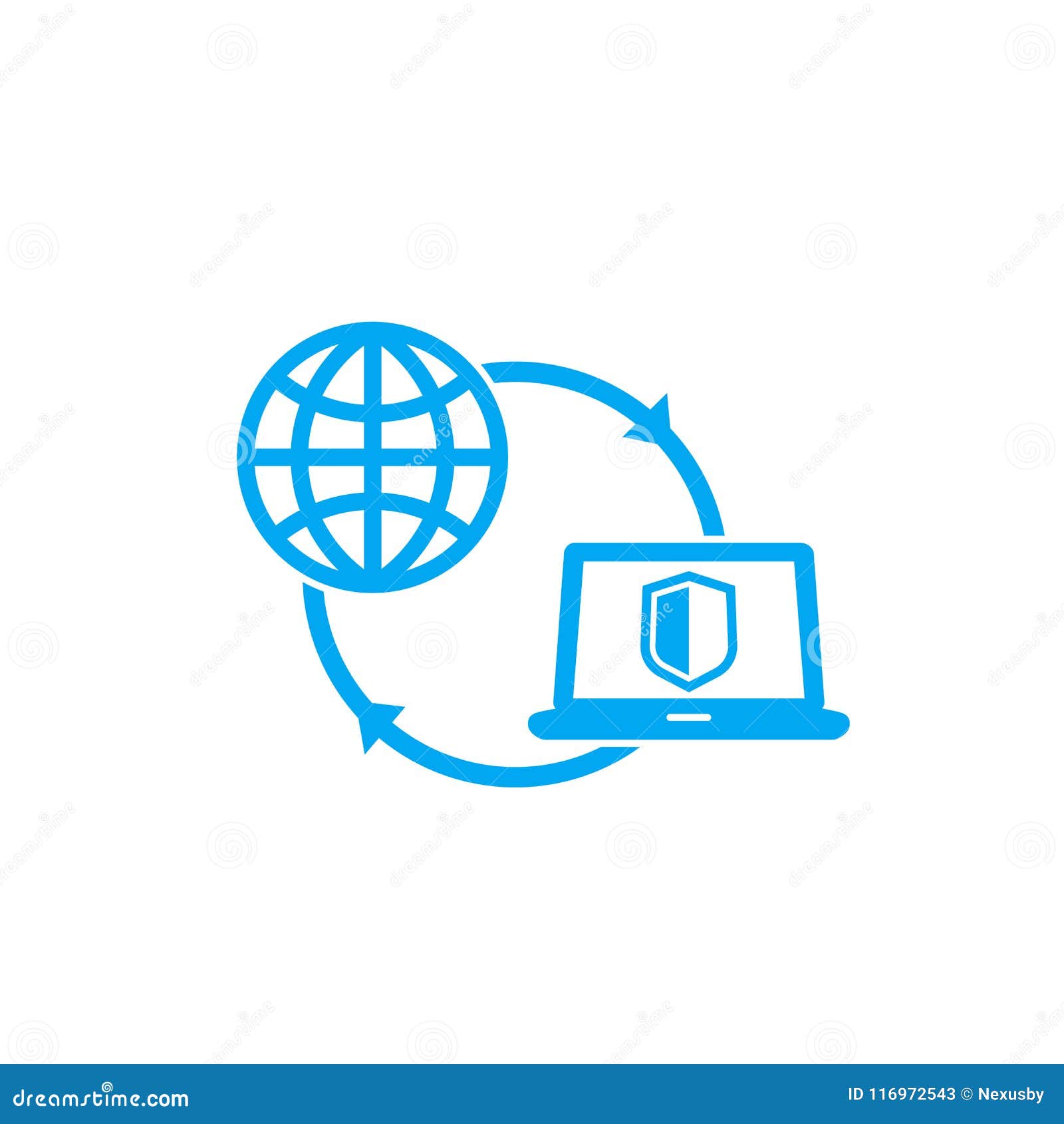 Computer Network, Connection To Server Icon Stock Vector - Illustration ...