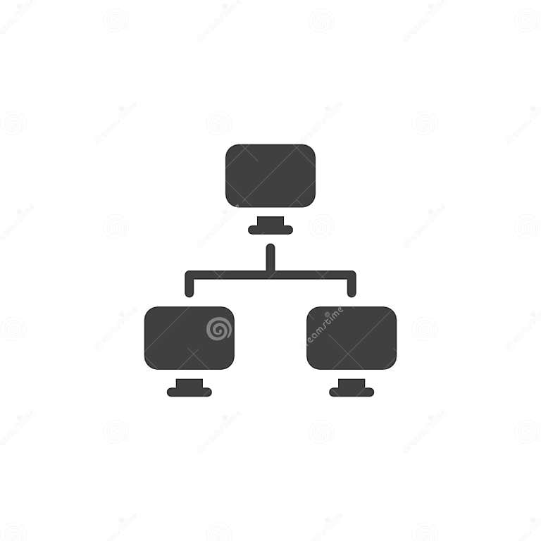 Computer Network Connection Vector Icon Stock Vector - Illustration of ...