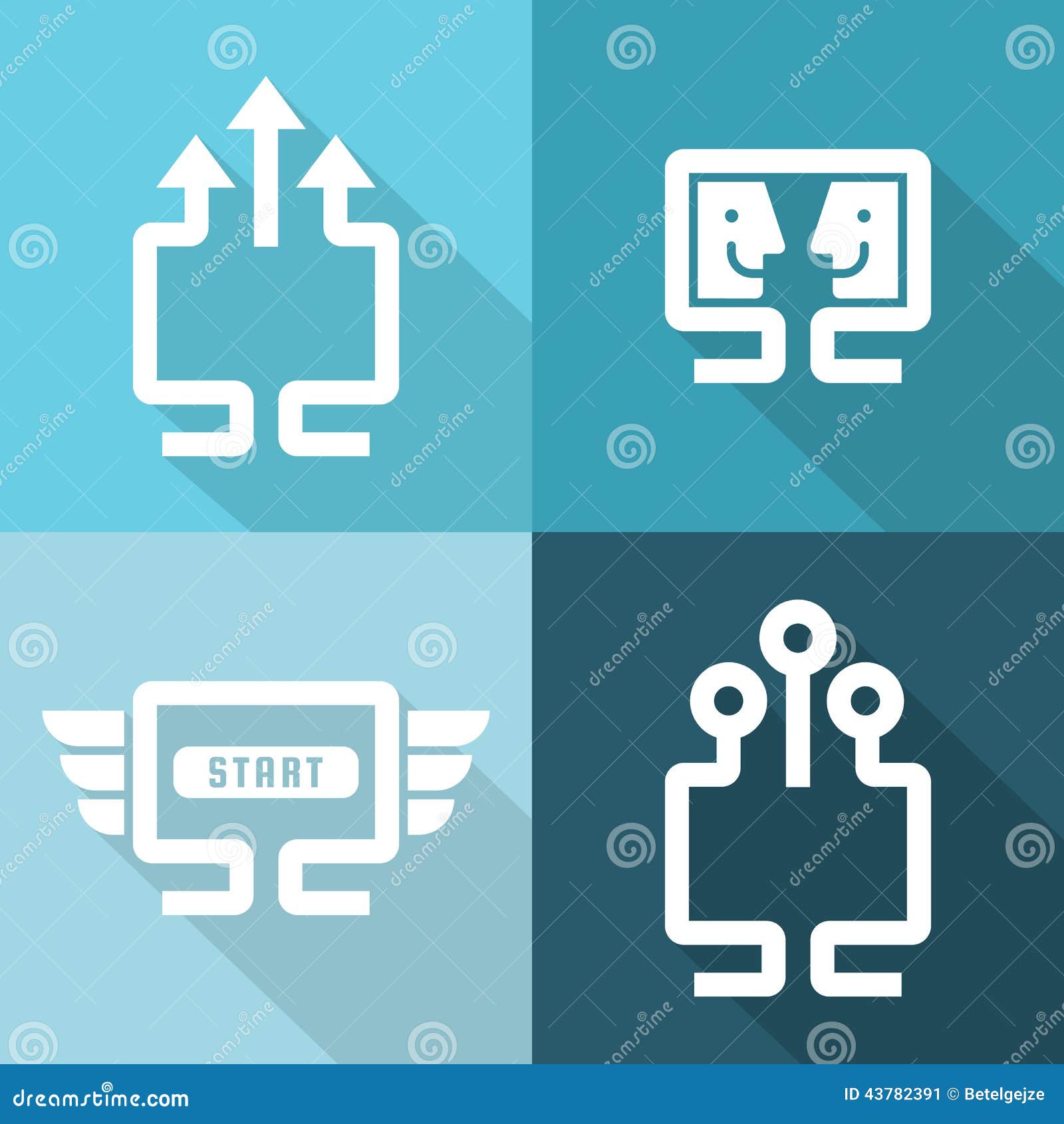 Computer and Network Connections Icons Set.Vector Illustration Stock ...