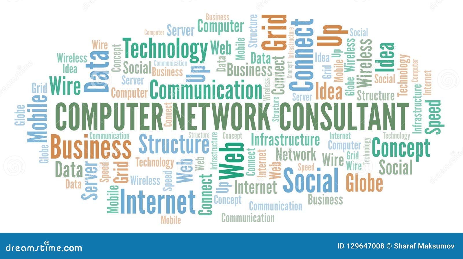 Computer Network Consultant Word Cloud. Stock Illustration ...