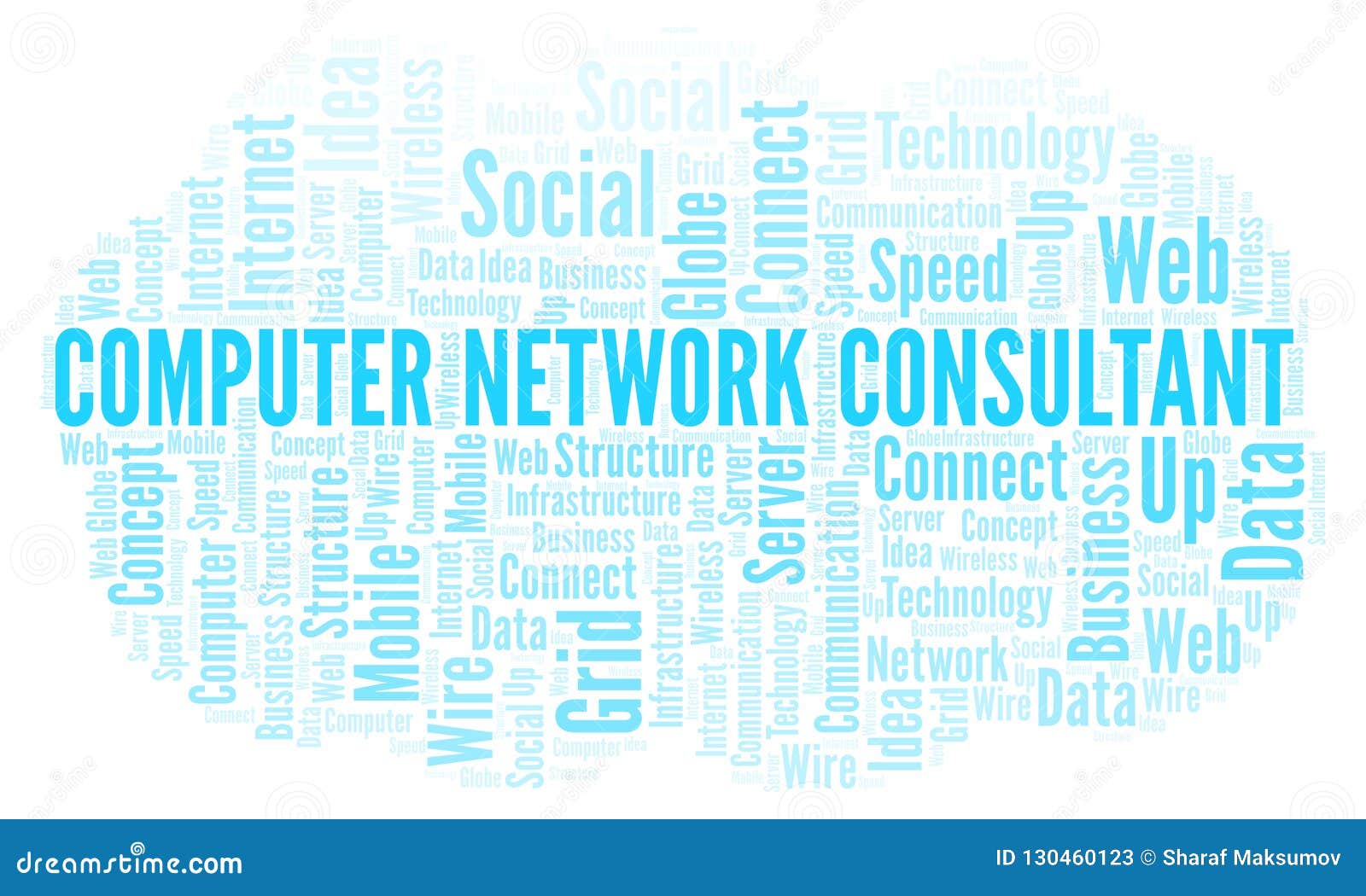 Computer Network Consultant Word Cloud. Stock Illustration ...