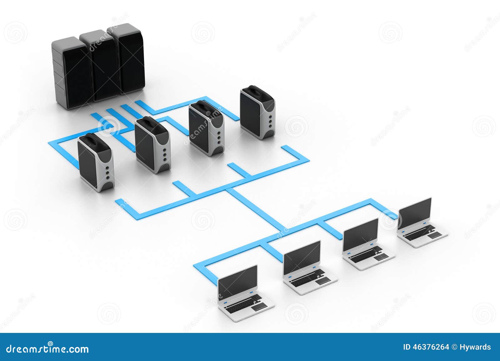 Computer network stock illustration. Illustration of data - 46376264