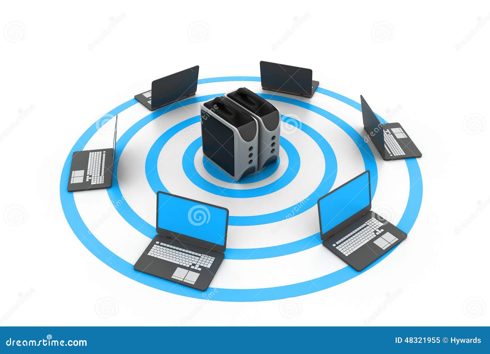 Computer network stock illustration. Illustration of network - 48321955