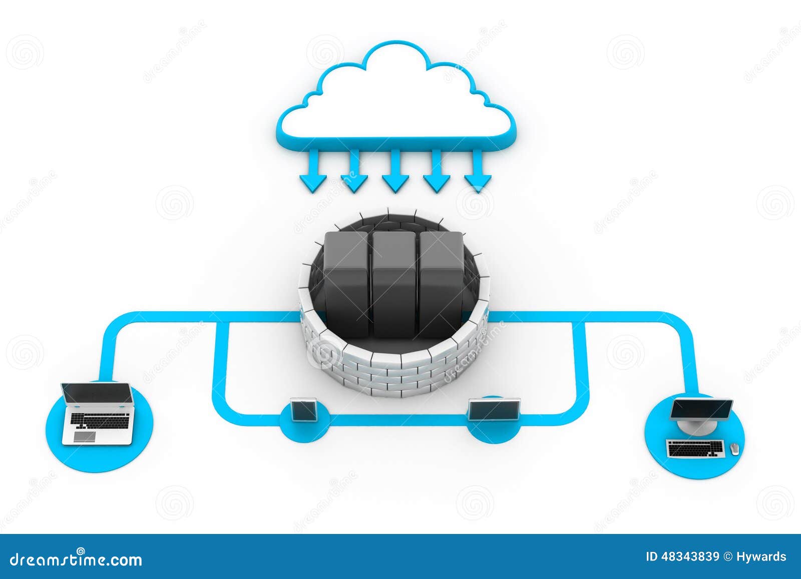 Computer network stock illustration. Illustration of medium - 48343839